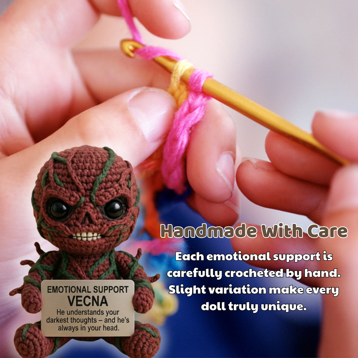 Vecna Crochet Doll - Stranger Things Horror Amigurumi Plush | Handmade ...