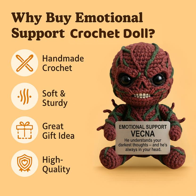 Vecna Crochet Doll - Stranger Things Horror Amigurumi Plush | Handmade ...